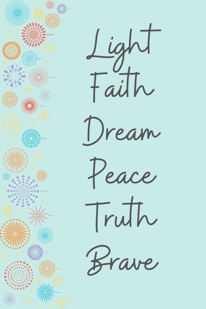 110 Five-Letter Inspirational Words - A Thousand Lights