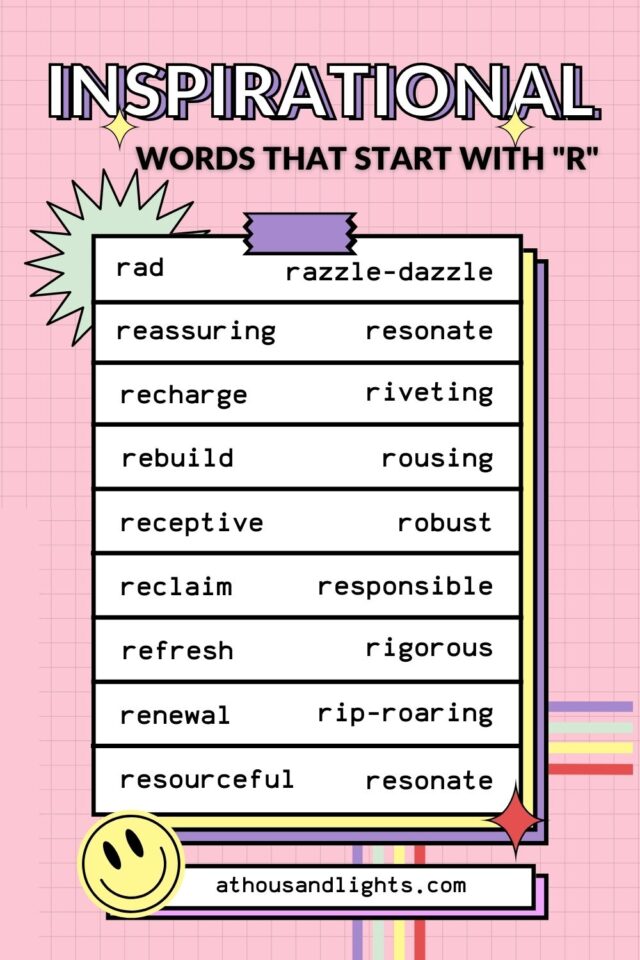 105 Inspirational Words that Start with R - A Thousand Lights