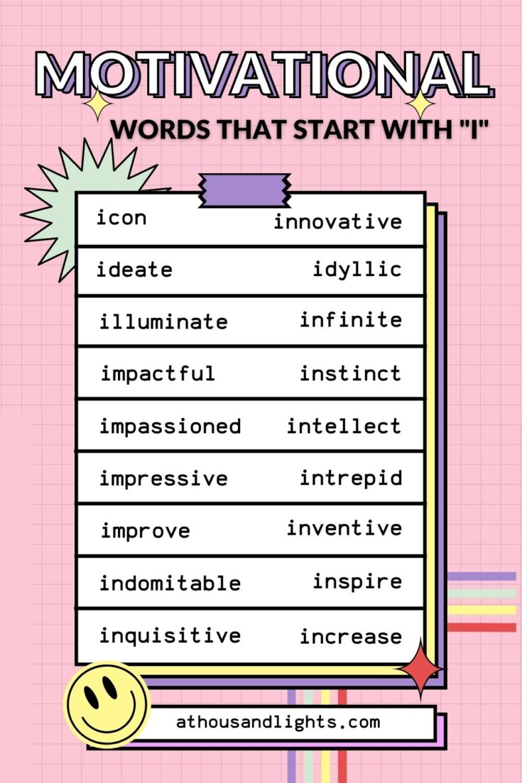Motivational Words That Start With I - A Thousand Lights
