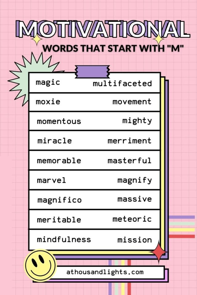 101 Motivational Words that Start with M - A Thousand Lights