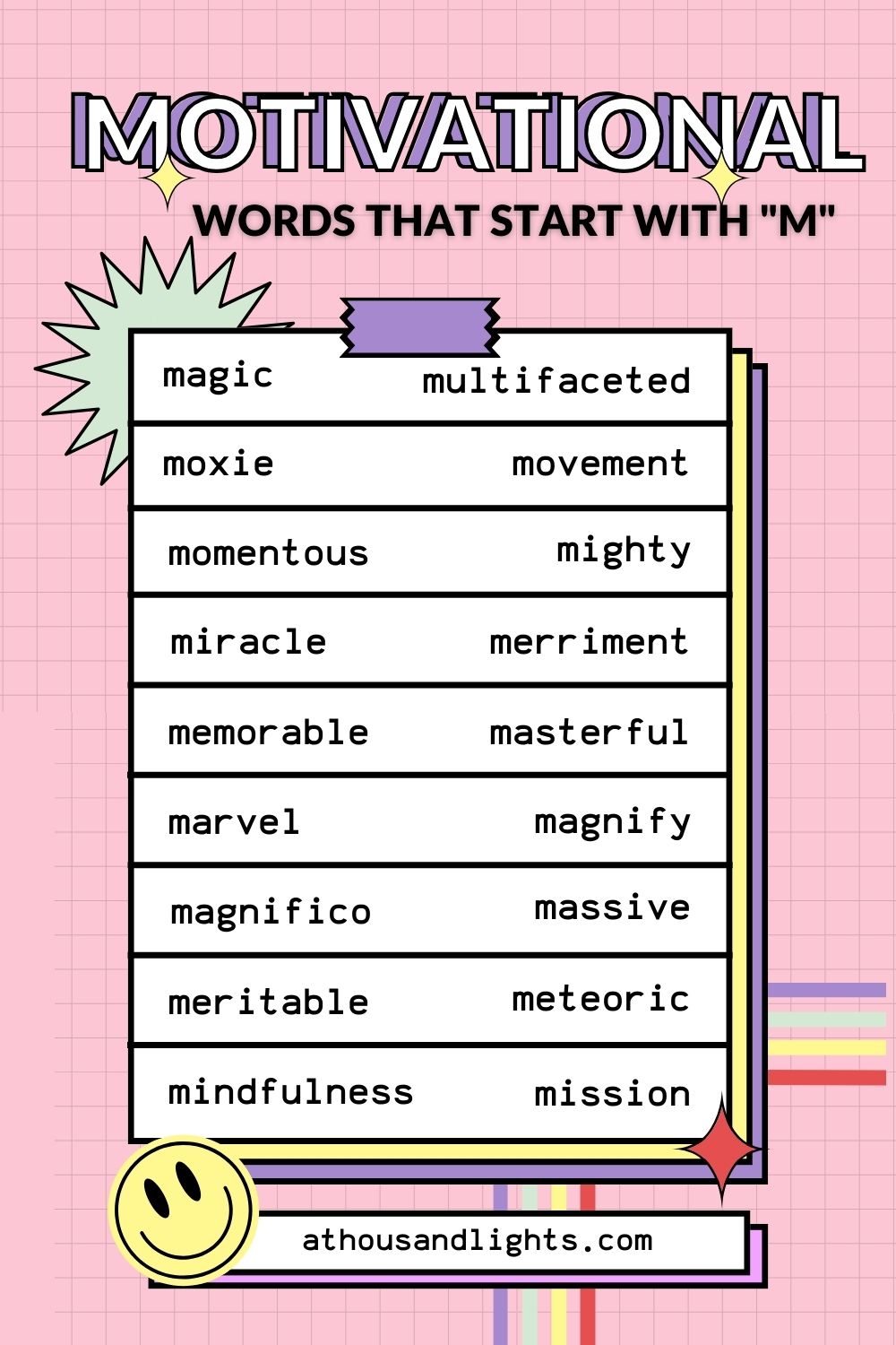 101 Motivational Words that Start with M - A Thousand Lights