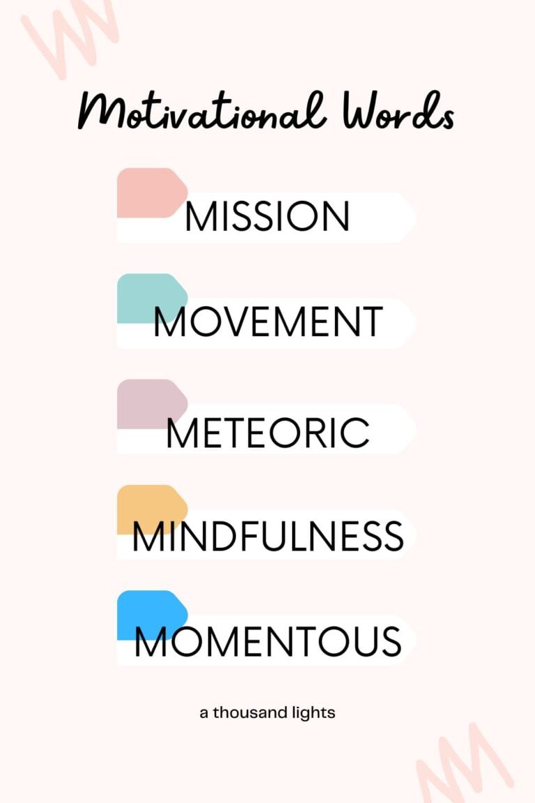 101 Motivational Words that Start with M - A Thousand Lights